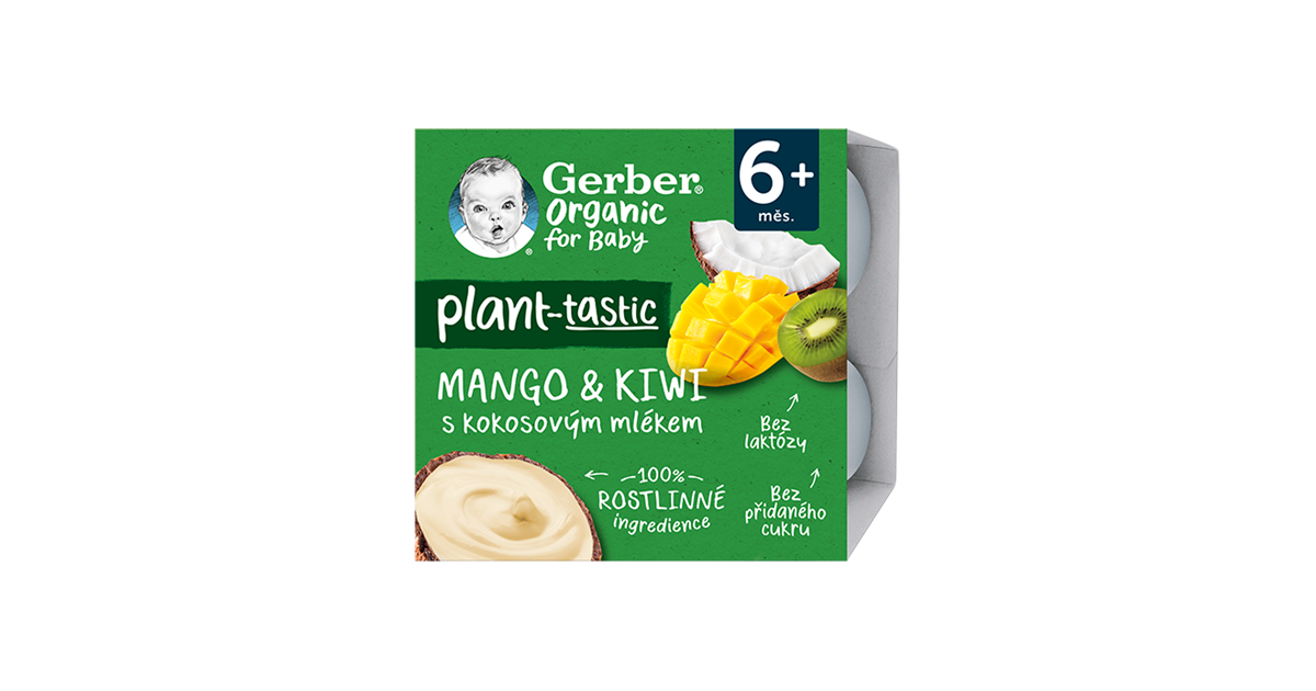 GERBER Organic mango a kiwi, kokosové mléko | Nestlé Baby&Me