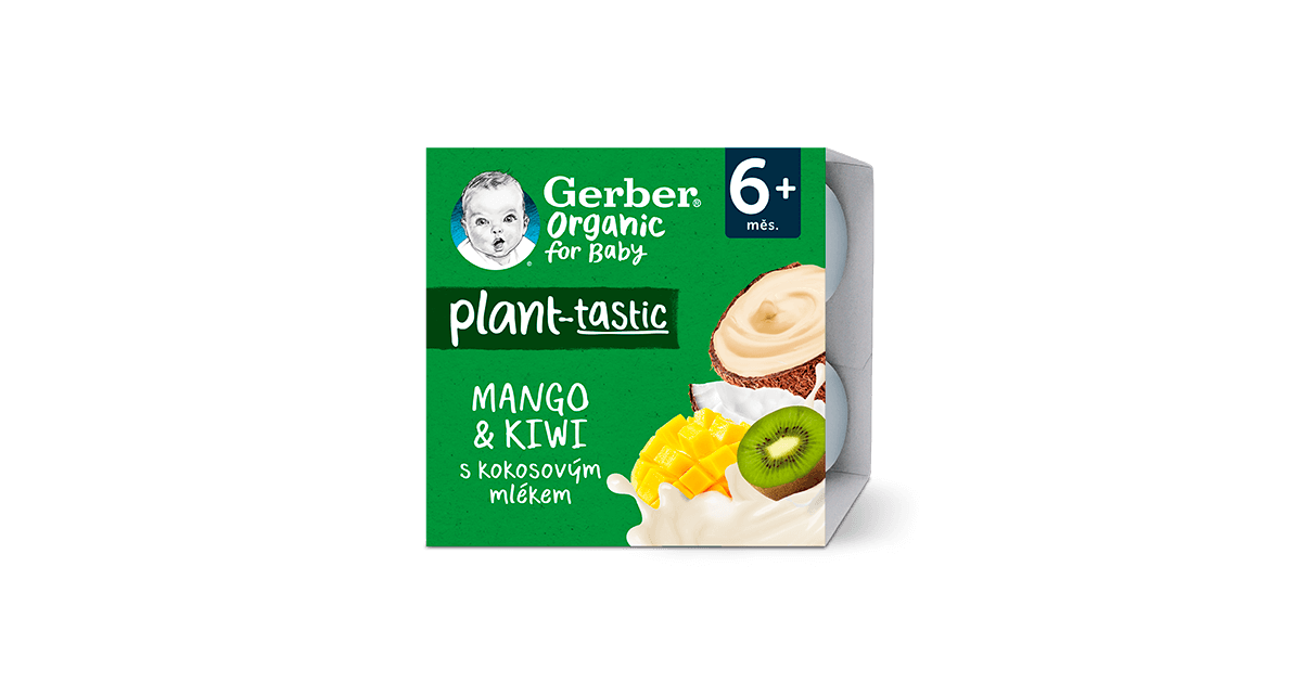 GERBER Organic mango a kiwi, kokosové mléko | Nestlé Baby&Me